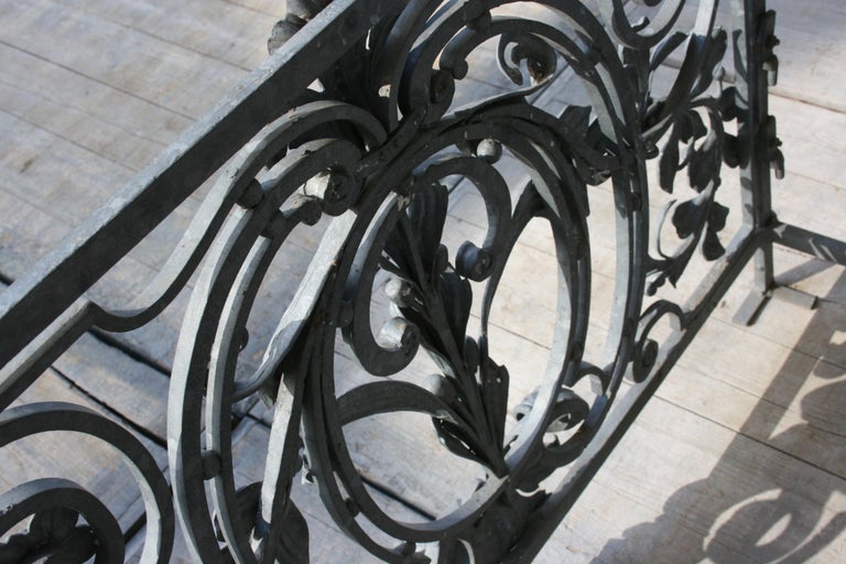 Antique Wrought Iron Balcony Railing, French at 1stDibs