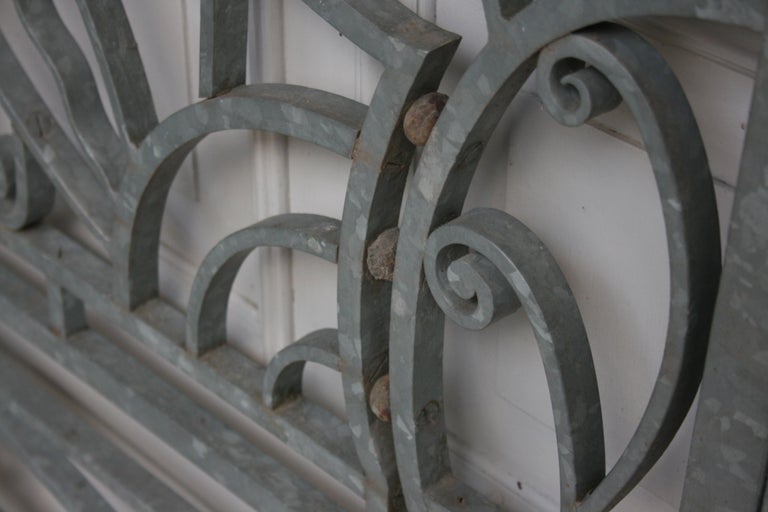 Antique Wrought Iron Gate from Switzerland, Sandblasted and Galvanized ...
