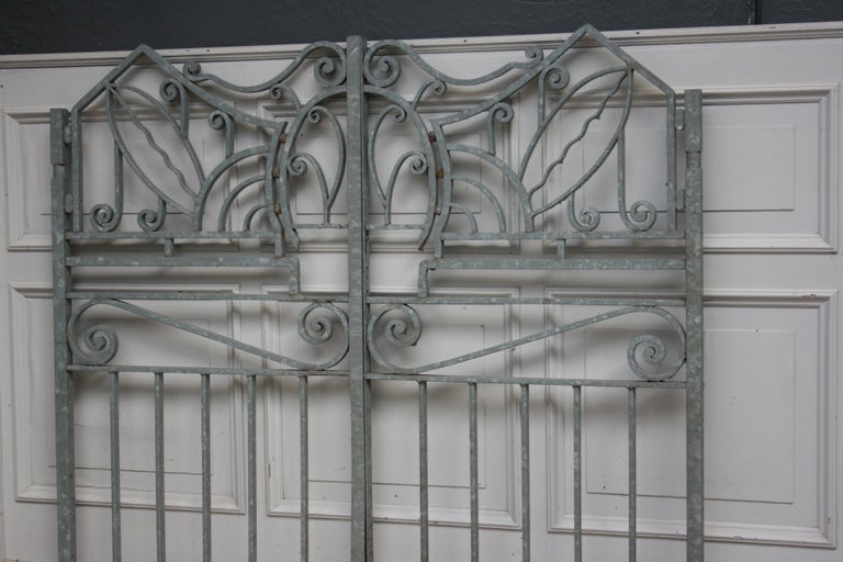 Antique Wrought Iron Gate from Switzerland, Sandblasted and Galvanized ...