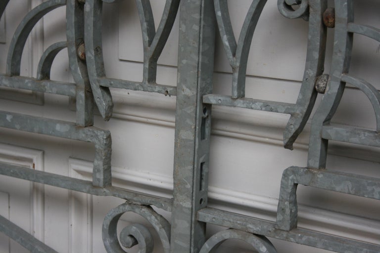 Antique Wrought Iron Gate from Switzerland, Sandblasted and Galvanized ...
