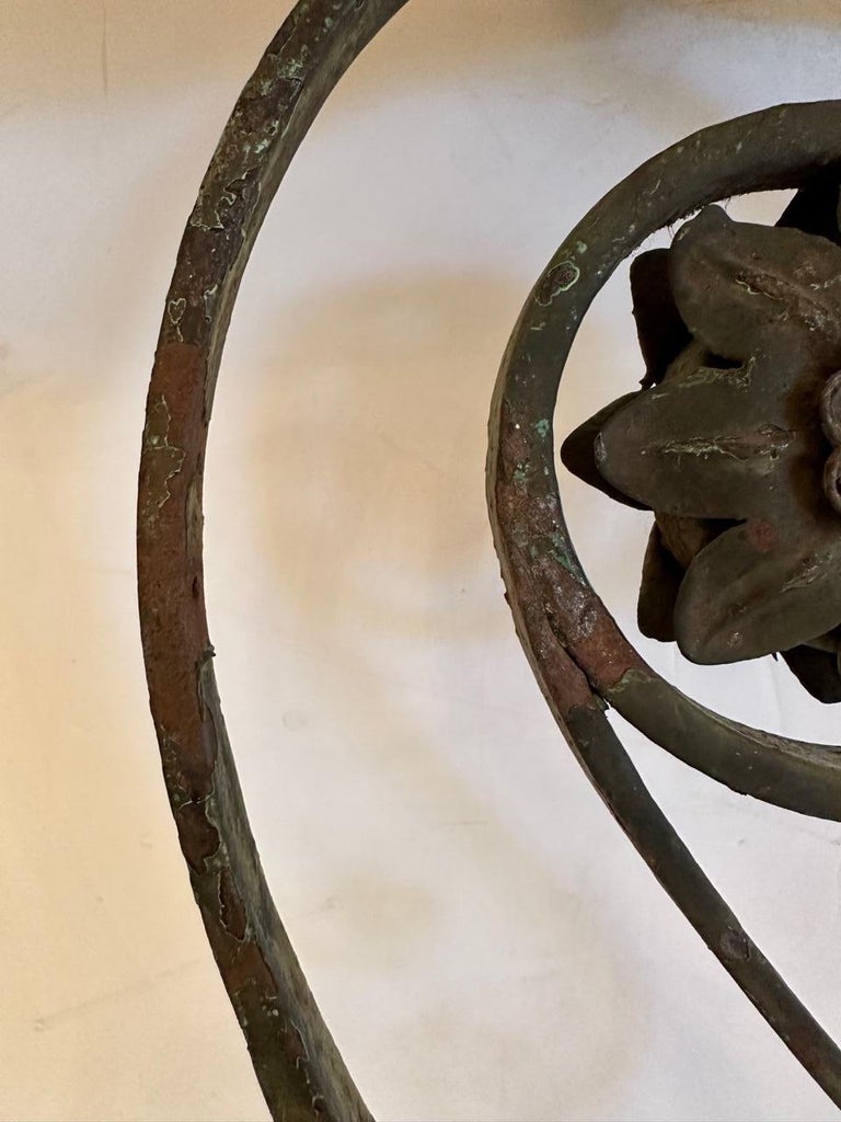 Antique Wrought Iron Pair of Wall Sconces For Sale at 1stDibs