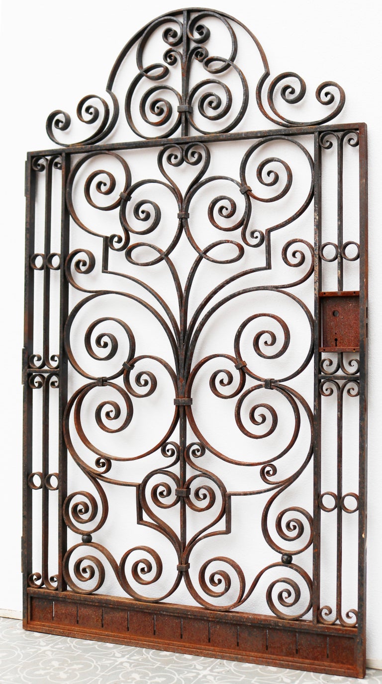 Antique Wrought Iron Pedestrian Gate For Sale at 1stDibs