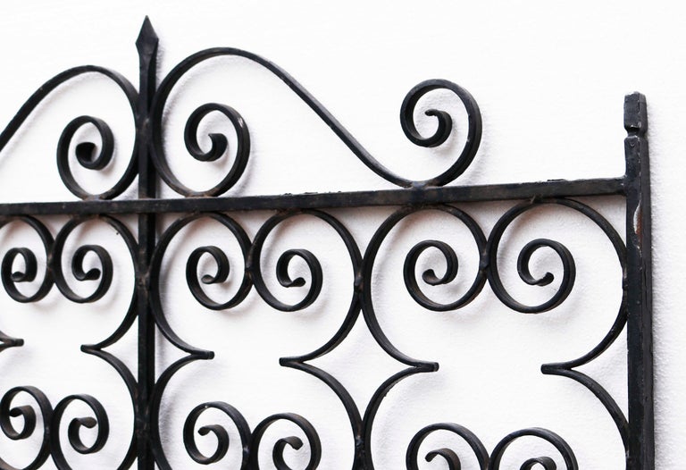 Antique Wrought Iron Scrolled Gate at 1stDibs