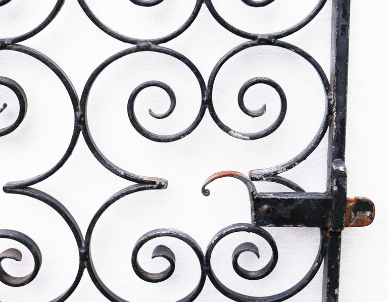 Antique Wrought Iron Scrolled Gate at 1stDibs