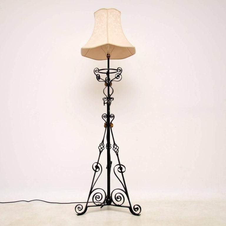 Antique Wrought Iron Telescopic Lamp at 1stDibs