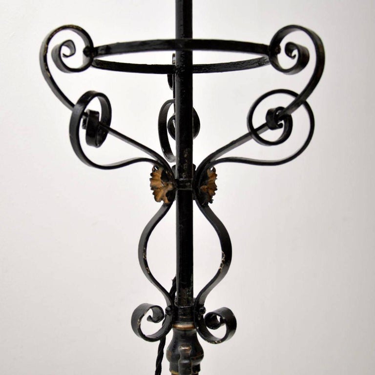 Antique Wrought Iron Telescopic Lamp at 1stDibs