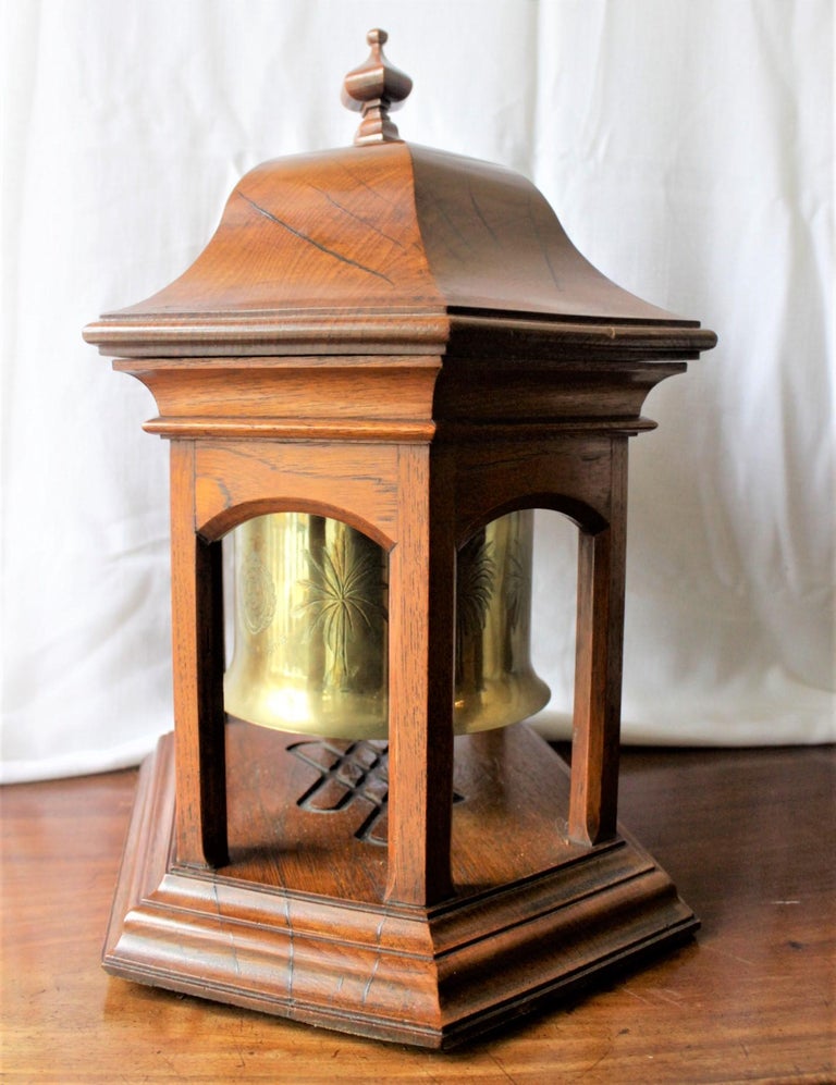 Antique WW1 Era Brass Trench Art Engraved Shell Casing Dinner Bell or ...