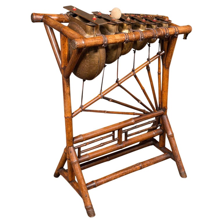 Antique Xylophone, English, Bronze, Bamboo, Musical Instrument ...