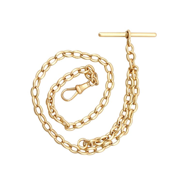 Antique Yellow Gold Albert Watch Chain 1891 at 1stDibs