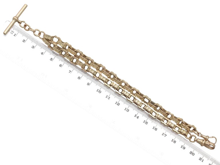 Antique Yellow Gold Double Albert Watch Chain at 1stDibs