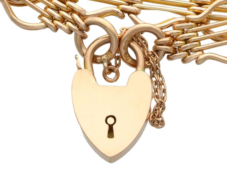 Antique Yellow Gold Gate Bracelet For Sale at 1stDibs