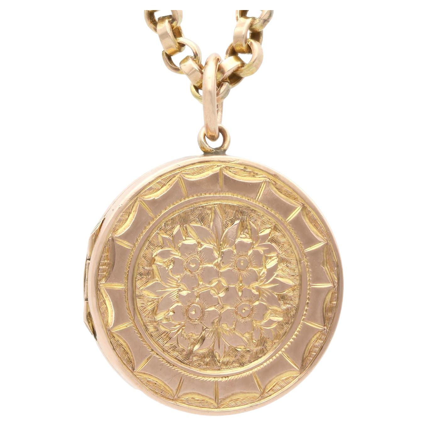 Antique Sapphire Gold Locket For Sale at 1stDibs | antique gold locket ...
