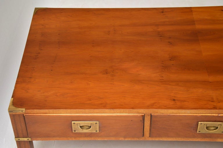 Antique Yew Wood Military Campaign Coffee Table at 1stDibs