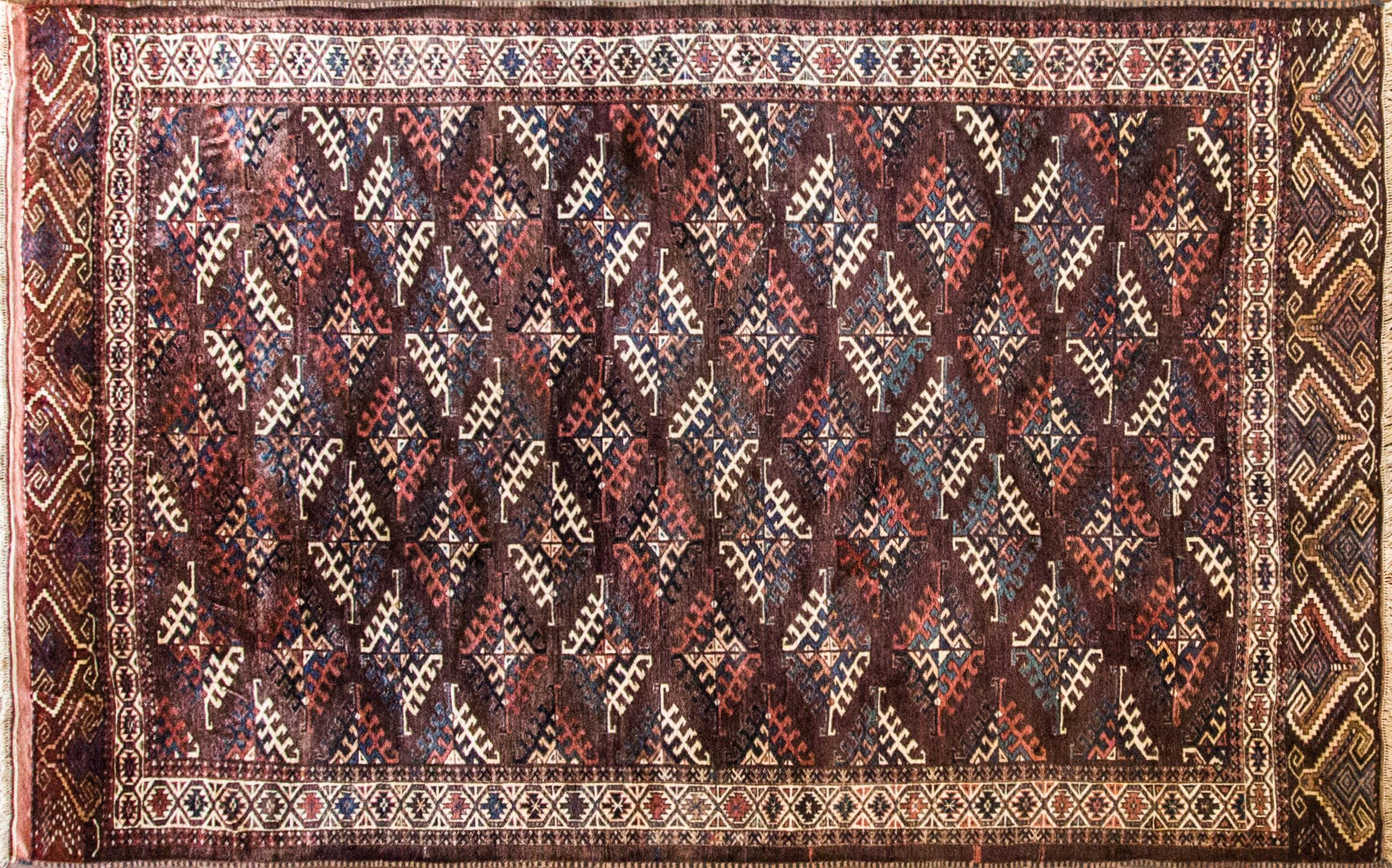 Antique Yomut or Yomud, Turkoman Rug at 1stDibs