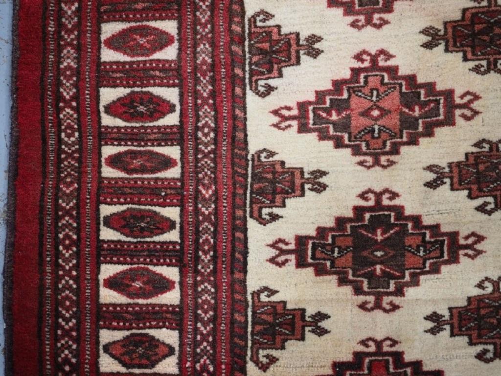 Antique Yomut Turkmen Rug On A Scarce White Field, Circa 1920 For Sale ...