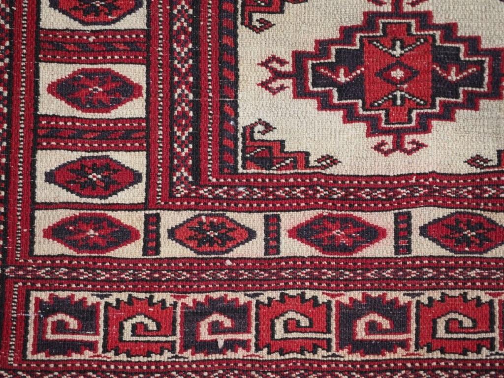 Antique Yomut Turkmen Rug On A Scarce White Field, Circa 1920 For Sale ...