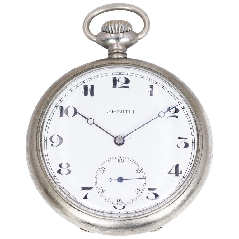 Antique Zenith Pocket Watch, Early 20th Century For Sale at 1stDibs