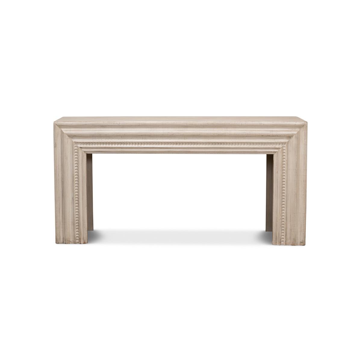 Antiqued Stone Grey Painted Mantel Console at 1stDibs