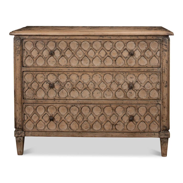 Antiqued Transitional Dresser For Sale at 1stDibs