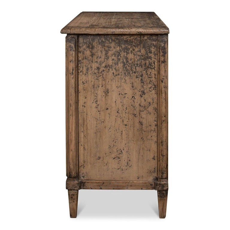 Antiqued Transitional Dresser For Sale at 1stDibs