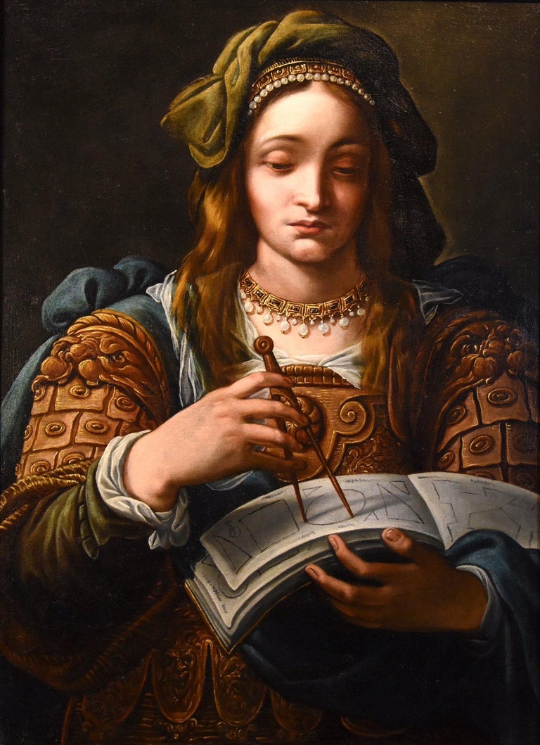 Muse Allegory Geometry Gramatica Paint Oil on canvas Old master 17th ...
