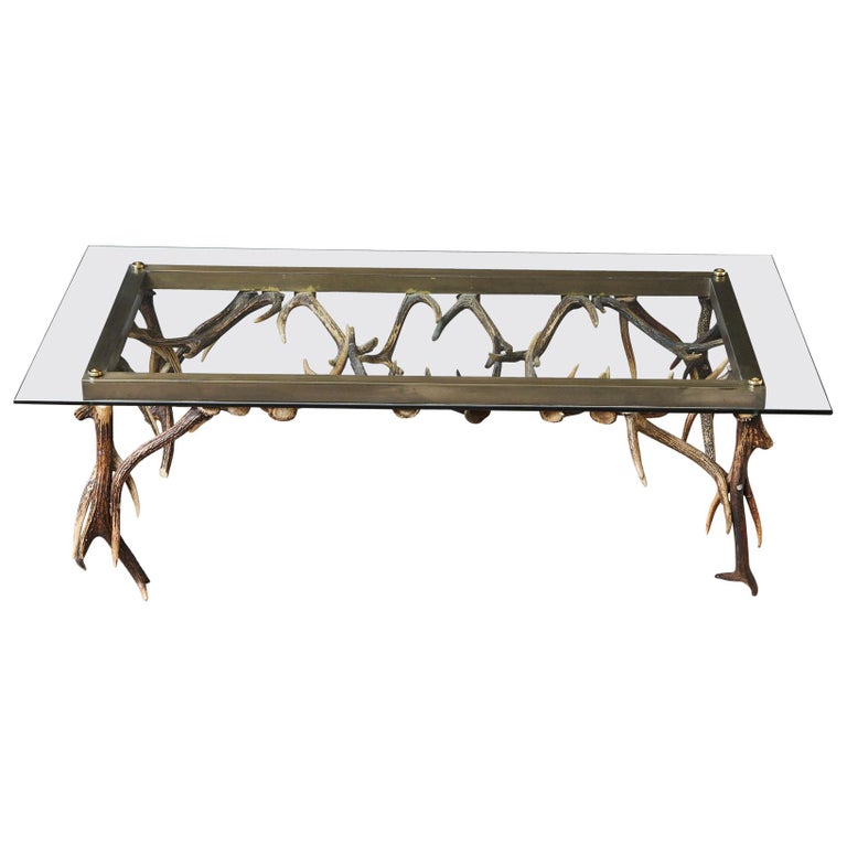 Antler and Brass Coffee Table Attributed to Anthony Redmile, circa ...