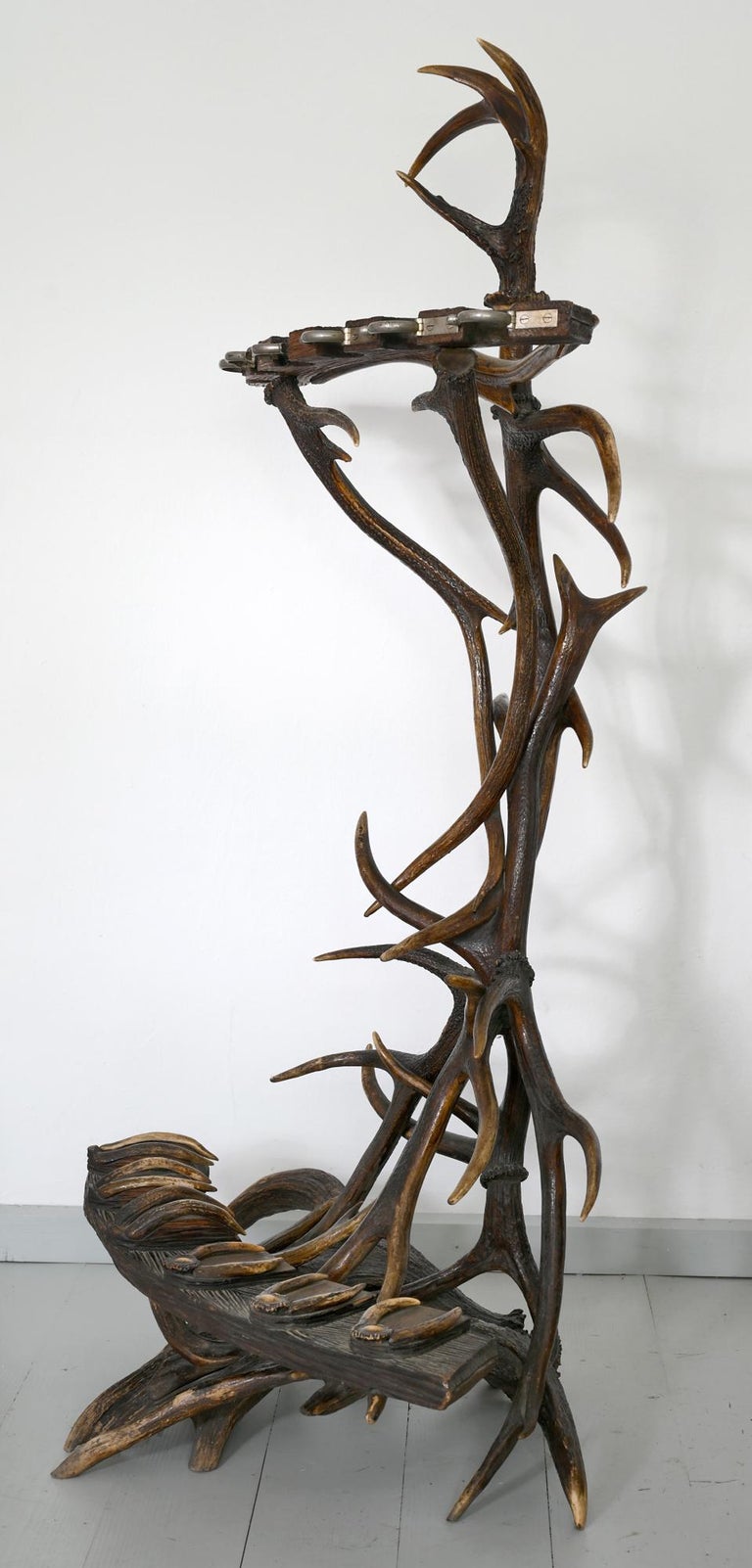 19th Century, European, Antler Gun Rack and Stand, Brown, Wood For Sale ...
