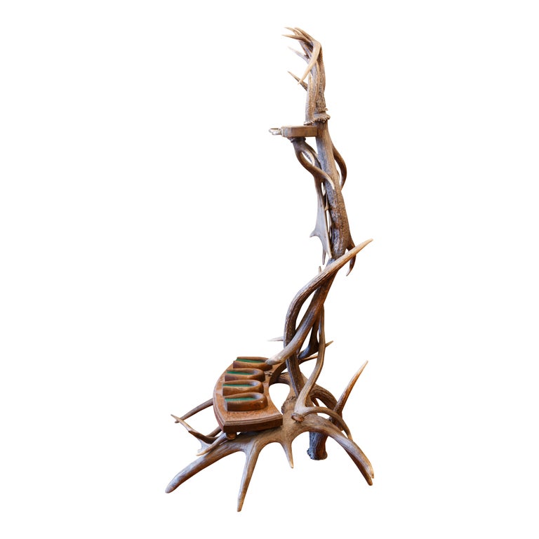 Antler Gun Rack For Sale at 1stDibs | deer antler gun rack, antler ...