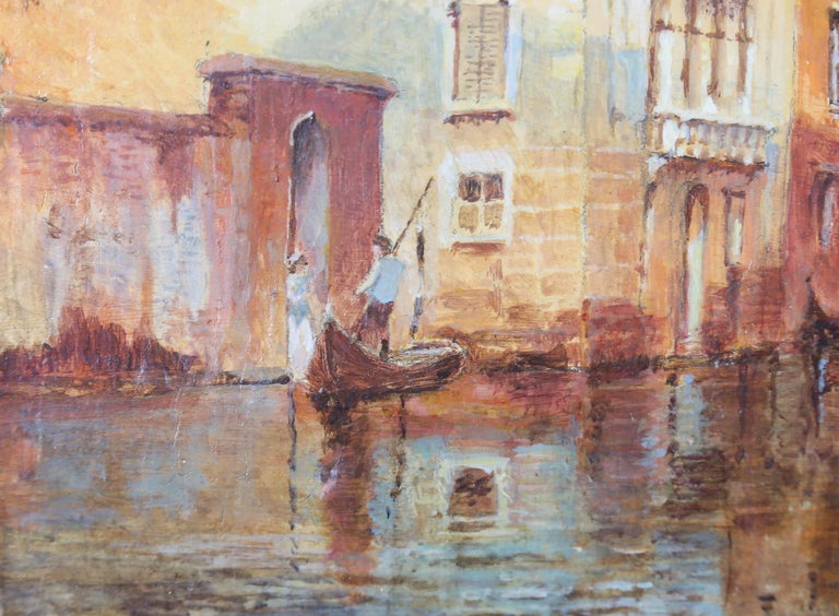 After Antoine Bouchard (1879-1942) - 20th Century Oil, Golden Venice at ...
