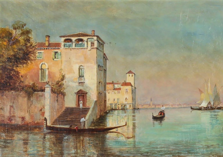 After Antoine Bouchard (1879-1942) - 20th Century Oil, Sunlit Venice ...