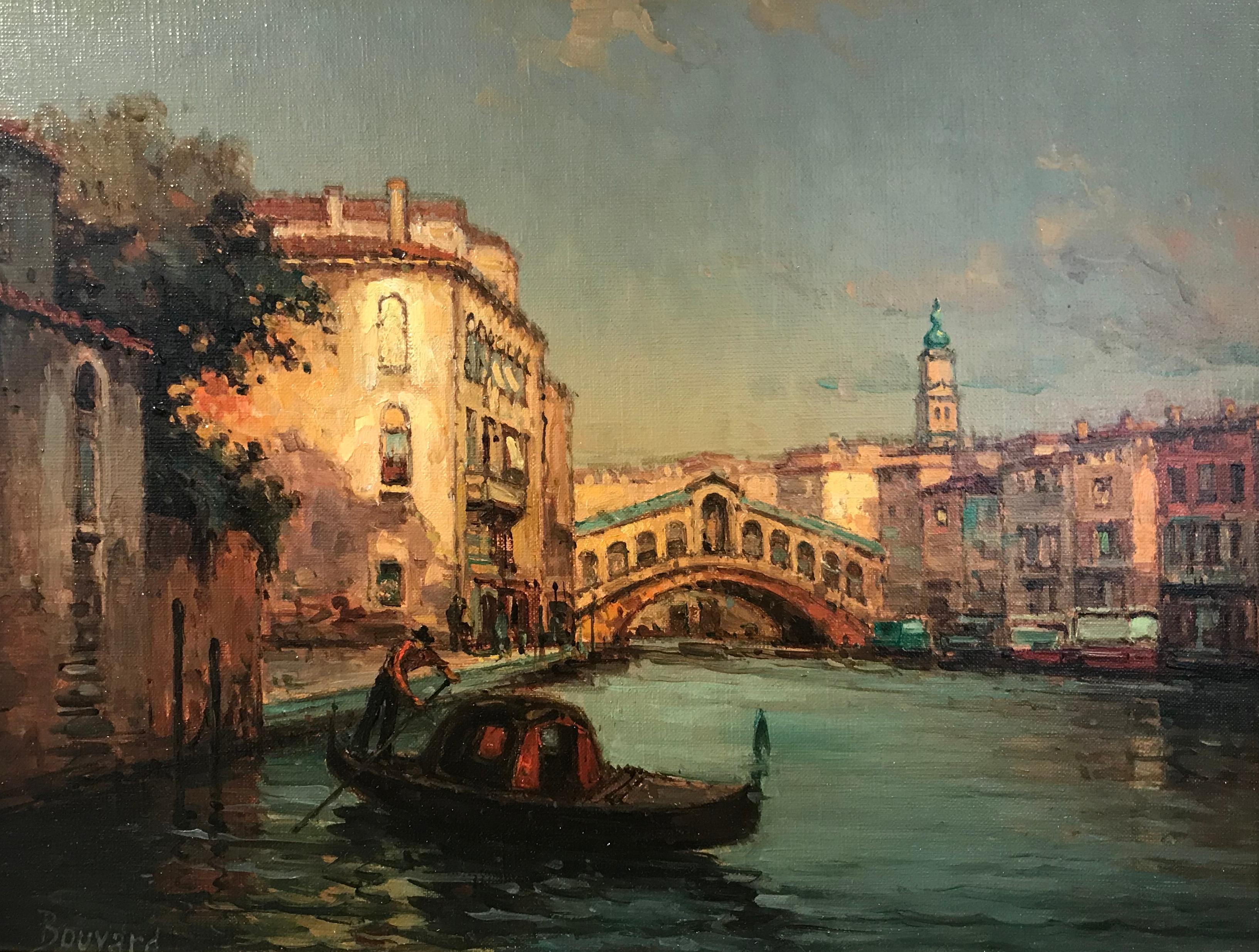 Frank Barney - Antique American Impressionist Winter River Landscape by ...