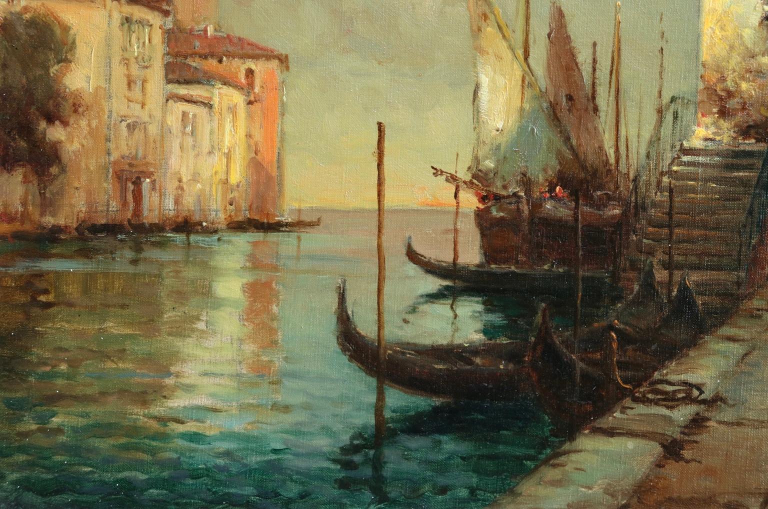 Antoine Bouvard Snr. - Venice - A Capriccio - 20th Century Oil, Canal ...