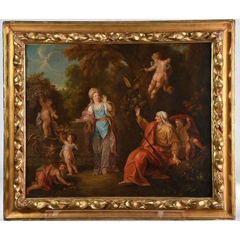 Ecole française vers 1740. Pomone et Vertumne dans le goût d'Antoine ...