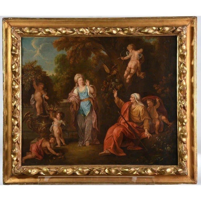 French School Around 1740. Pomone And Vertumne Attributed To Antoine ...