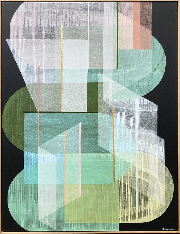 Antoinette Ferwerda - "Emerald Green Gossamer" Colourful Contemporary ...