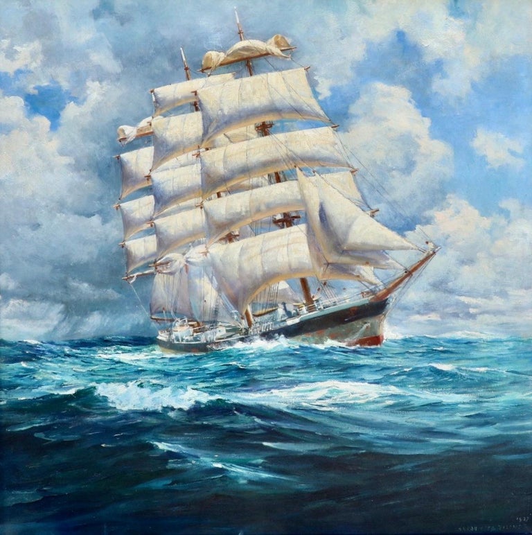 Anton Otto Fischer - Ship at Sea at 1stDibs