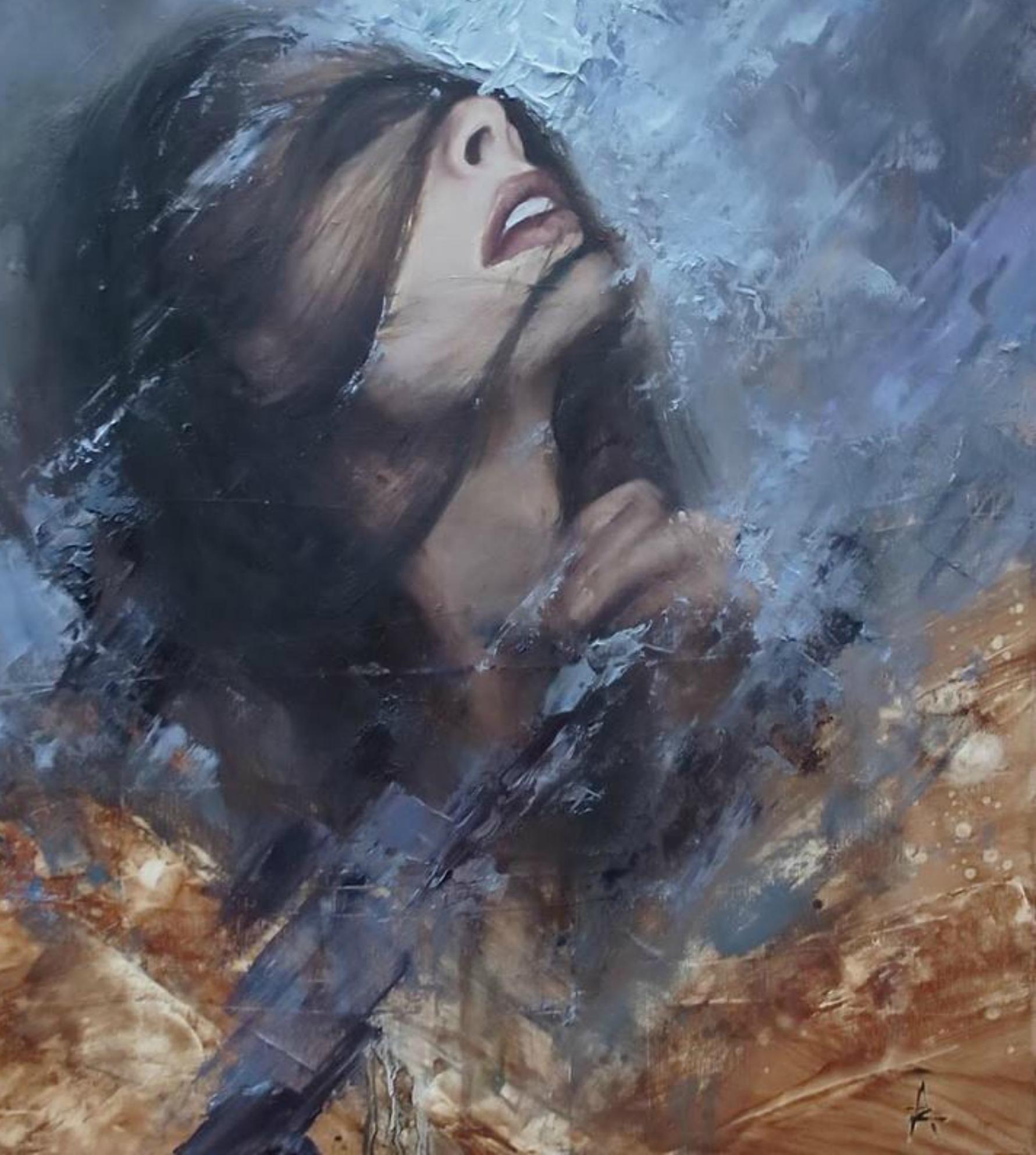 Jon Whitcomb - Portrait Over Manhattan, Oil Painting by Jon Whitcomb at ...