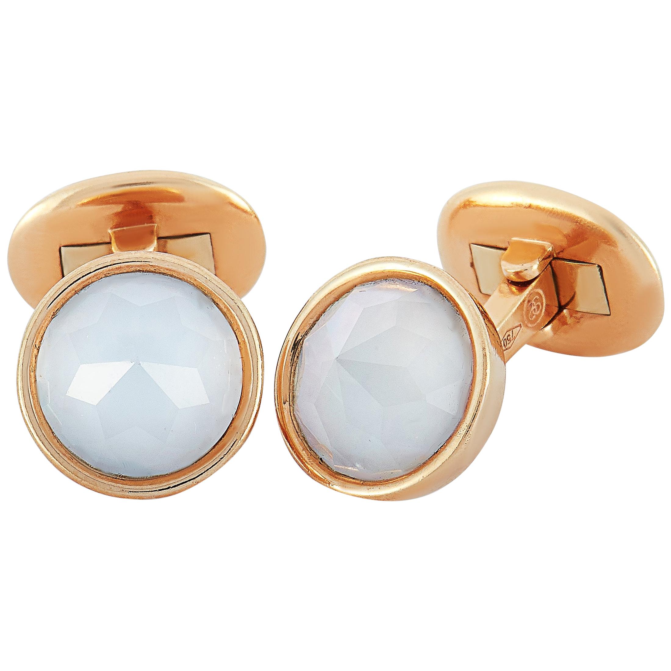 Ambrosi Moonstone Diamond Cufflinks For Sale at 1stDibs