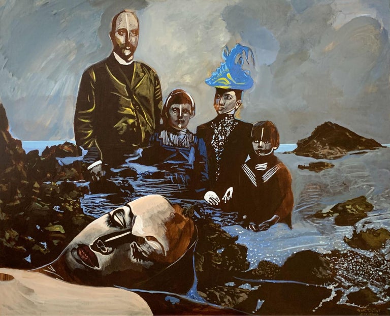 Antoni Fałat - End of Europe - Figurative Acrylic Painting, Polish art ...