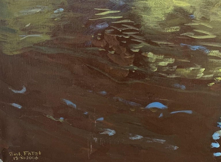 Antoni Fałat - Kasia with a cigarette - Figurative Acrylic Painting ...