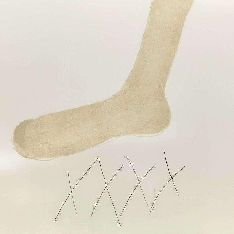 Antoni Tàpies Etching, Mitjó, 1971 For Sale at 1stDibs