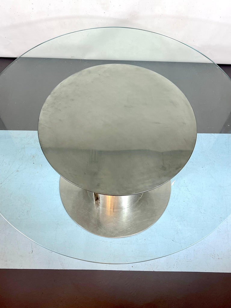 Antonia Astori, Glass and Stainless Steel Dining Table for Driade ...