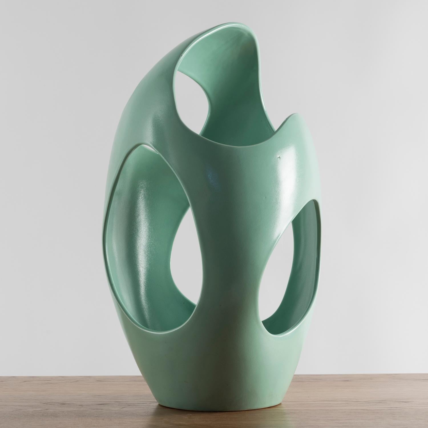 Antonia Campi C33 "Spaziale" Umbrella Stand, 1949 in Green Ceramic at ...