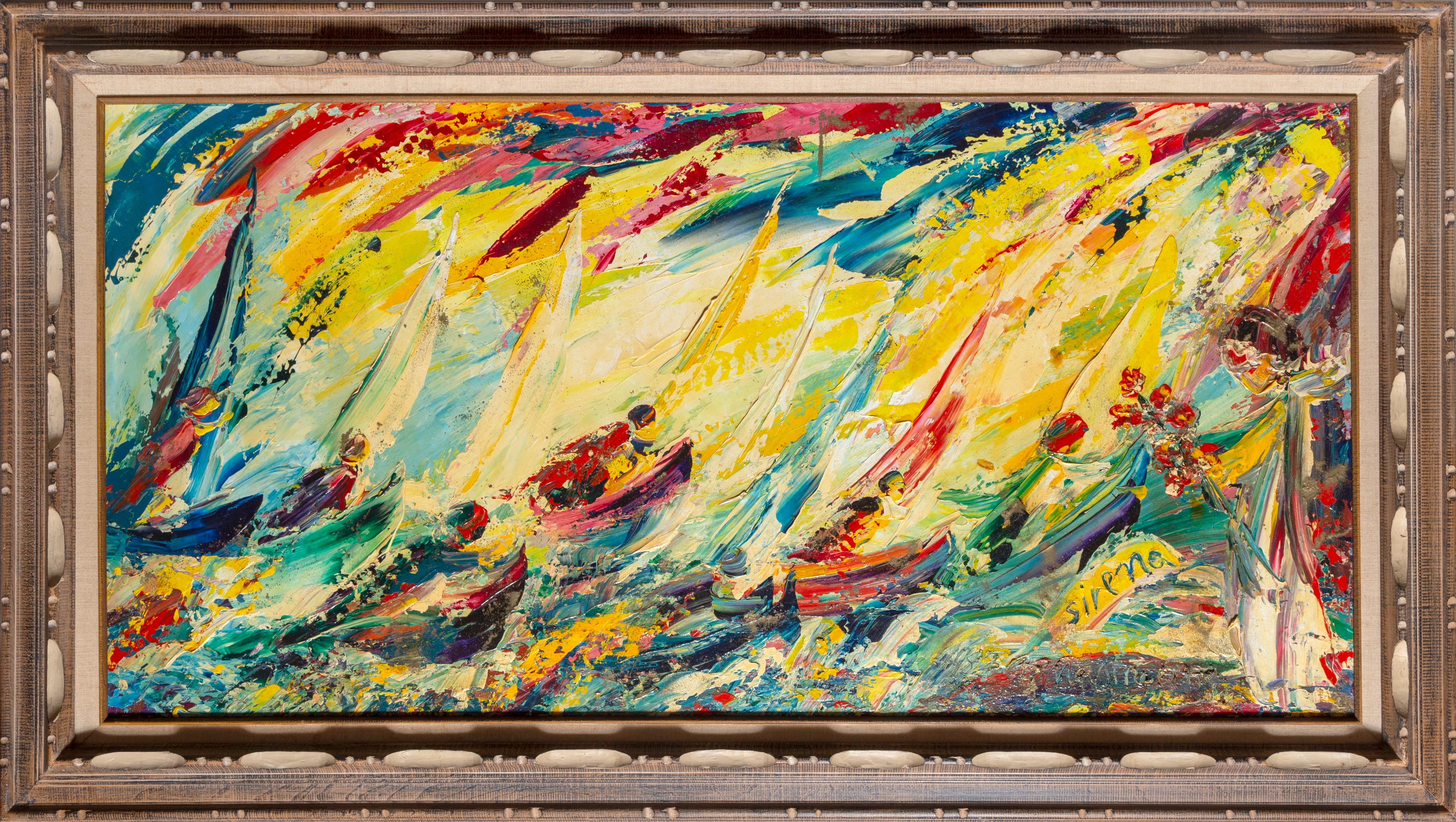 Ken Mabrey - Swingset, Figurative Abstract Oil Painting For Sale at ...