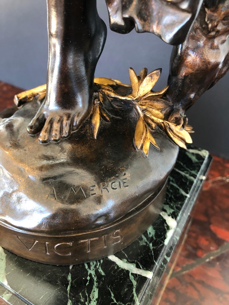 Antonin Mercie, French Gloria Victis 19th Century Bronze Sculpture at ...