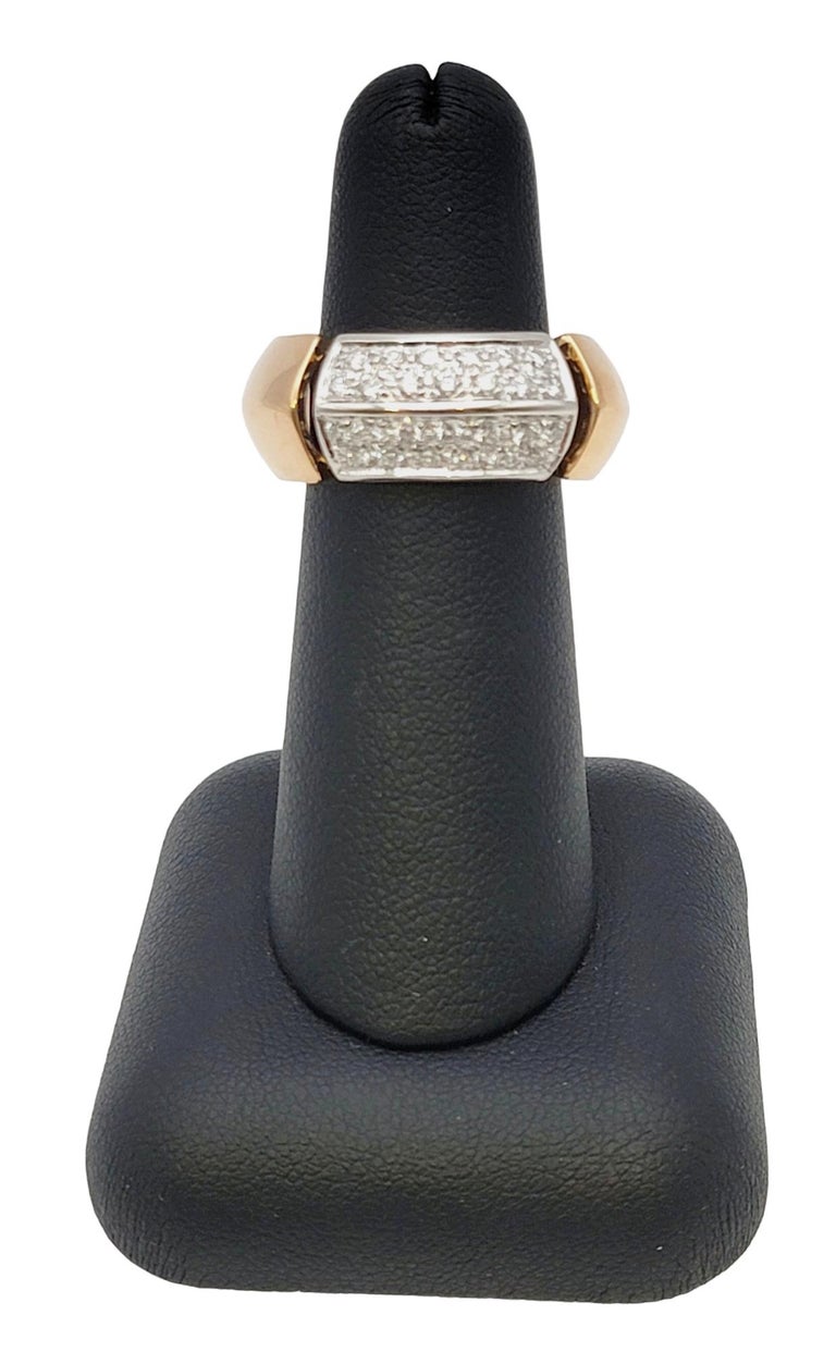 Antonini Milano Diamond 'Tropez' Sectioned Band Ring in 18 Karat Rose ...