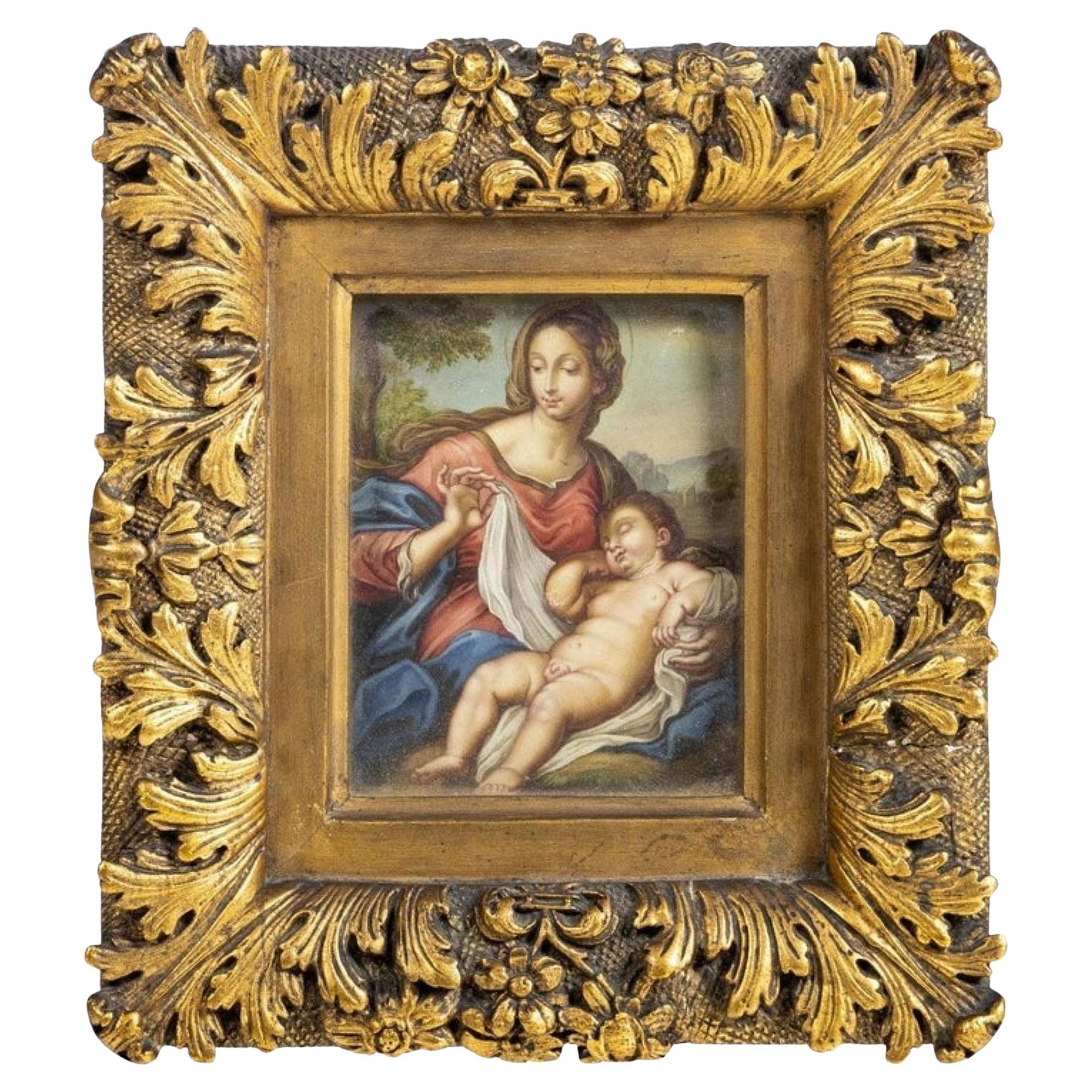 Our Lady with Child Jesus Savior of the World 17th Century For Sale at ...