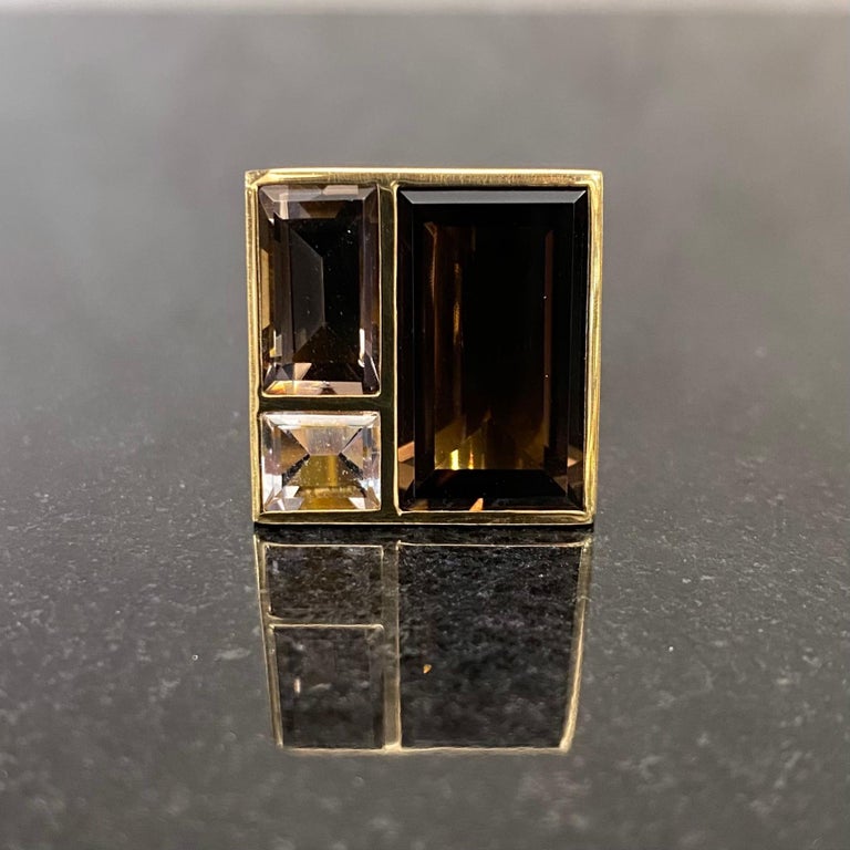 Antonio Bernardo Rock Crystal Citrine Smoky Quartz Rose Gold Cocktail ...