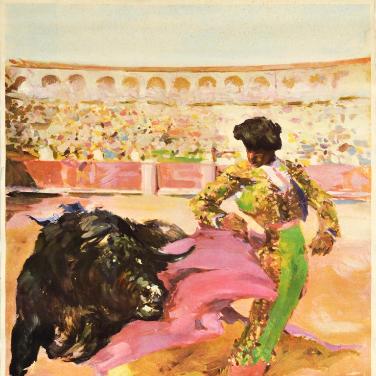Antonio Casero - Original Vintage Travel Poster La Fiesta De Toros En ...