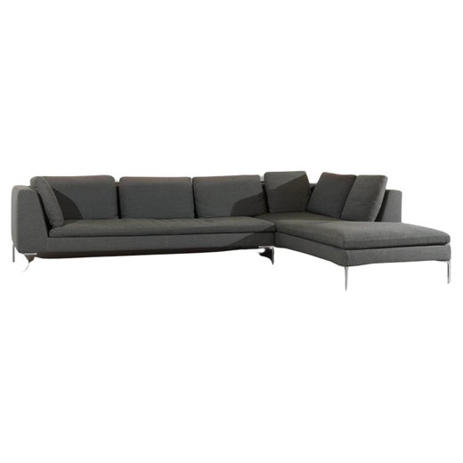 "Sity" Sectional Sofa in White Leather by Citterio for B&B Italia For ...